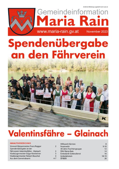 Gemeindezeitung November 2023 – Gemeinde Maria Rain